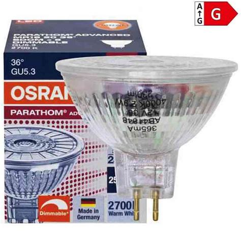 Led Gu5 3 Osram 5w 2700k 36° Dimmbar