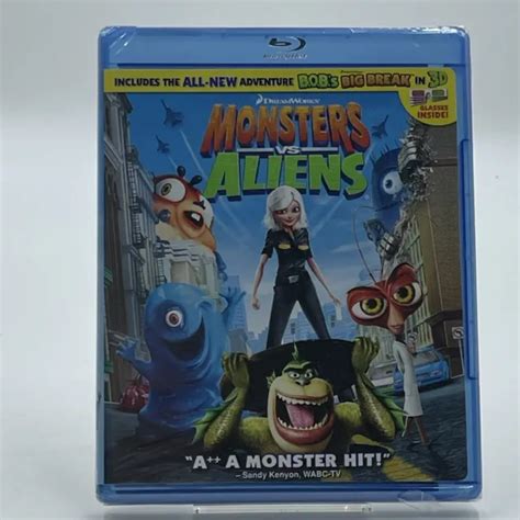 Monsters Vs Aliens 3d Blu Ray Region A Brand New And Sealed Animated