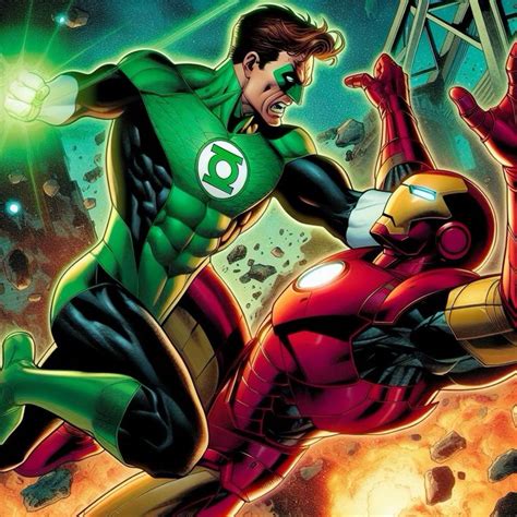 Green Lantern Vs Iron Man Superhero Pictures Marvel Vs Dc Comic