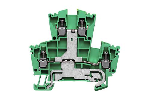 PE terminal Double tier terminal Screw connection mm² A mm² Green