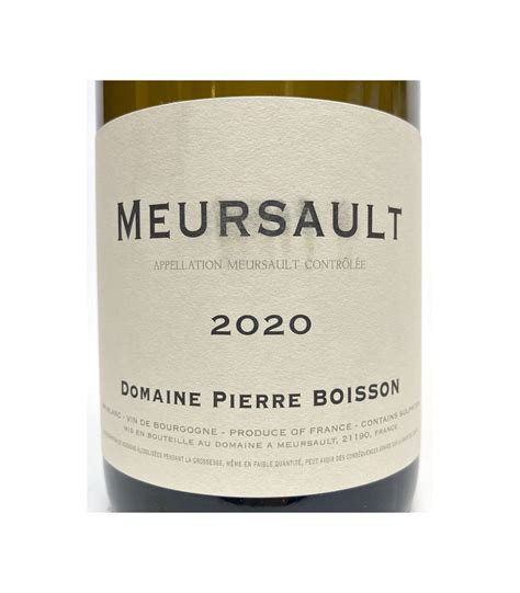 Meursault 2020 Domaine Pierre Boisson