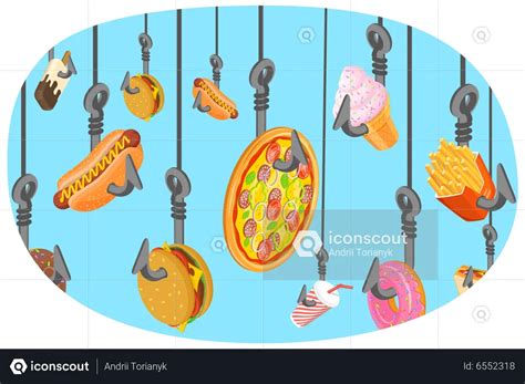 Best Premium Fast Food Addiction And Harmful Effects Illustration