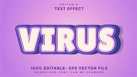 Premium Vector Virus Editable Text Effect Design Effect Saved In Graphic Style