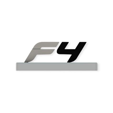 Archivo Obj Gratis F4 Formula 4 Fia Logotipo Impreso En 3d Con Base
