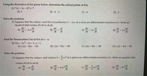solved using the derivative of f x given below determine