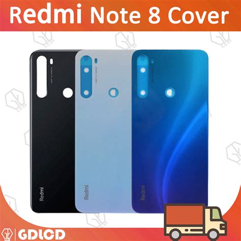 Tampa Traseira para Xiaomi Redmi Note T Voltar Vidro Traseiro Caso Habitação D Lente