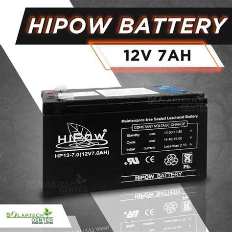 HIPOW Battery Gel รน HP12 7 0 12V 7 0AH ขายอปกรณตดตงโซลา