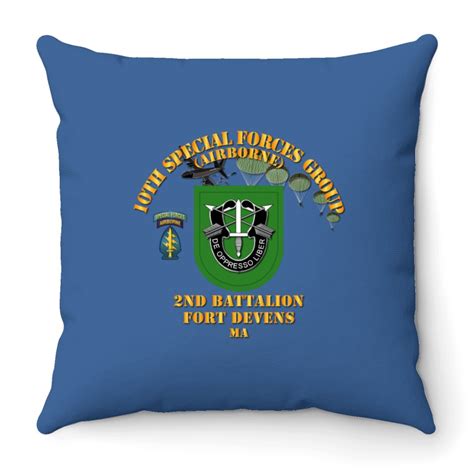 SOF Nd Bn Th SFG Ft Devens MA Throw Pillows Sold By Regret Perrine SKU OFF