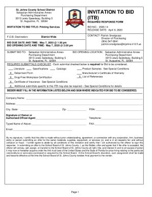 Fillable Online Stjohns K12 Fl Us Purchasing Wp ContentSt Johns