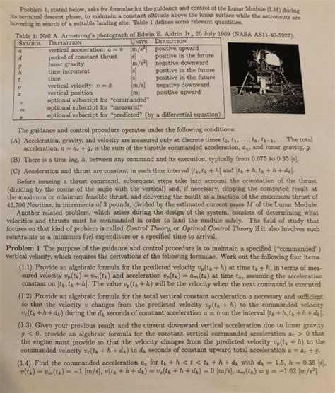 Solved Problem 1 Stated Below Asks For Formulae For The