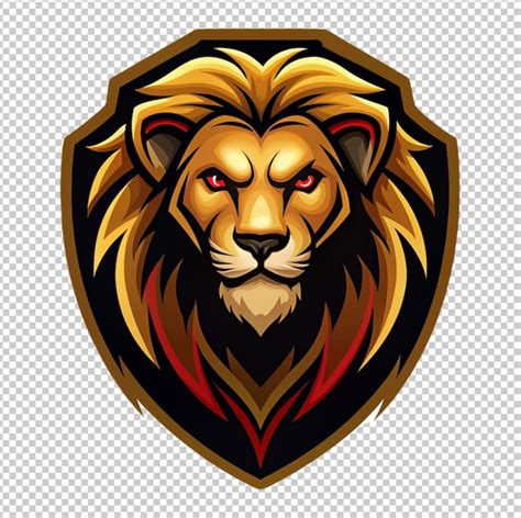 Logotipo de leão em fundo transparente PSD Premium