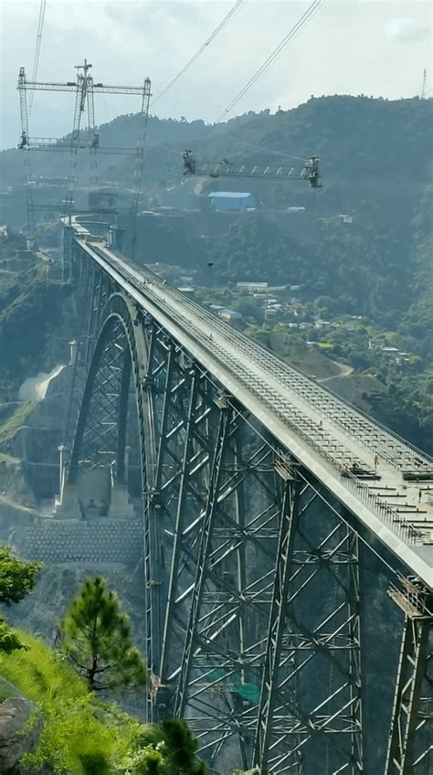 Worlds Highest Railway Bridge The Chenab Bridge Over Chenab River In Kashmir India R Bridgeporn