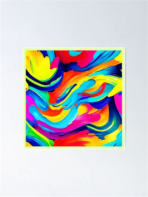 Aatoeax Vibrant Abstract Color Flow Poster Modern Wall Art Canvas