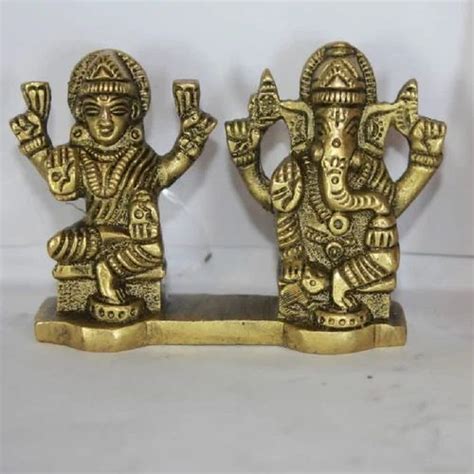25inch Polished Brass Laxmi Ganesh Statue Temple At ₹ 700piece In