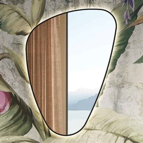 Ασύμμετρος Καθρέπτης Μπάνιου Led 65x100 Επιτοίχιος Flobali