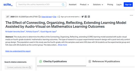 The Effect Of Connecting Organizing Reflecting Extending Learning Model Assisted By Audio