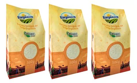 Kit 3 Farinha De Trigo Integral Orgânica Biorgânica 500 G MercadoLivre