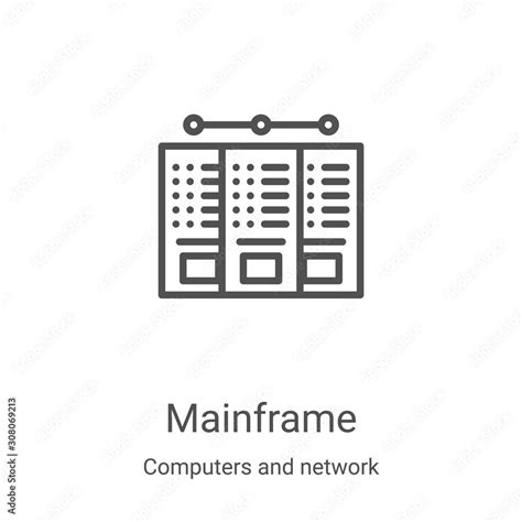 Mainframe Icon Vector From Computers And Network Collection Thin Line