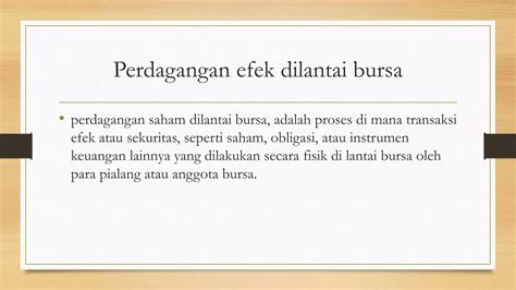 Kel 8 Ppt Mekanisme Perdagangan Efek Pptx