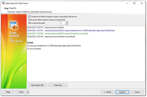 Online Documentation For Data Import For SQL Server SQLManager