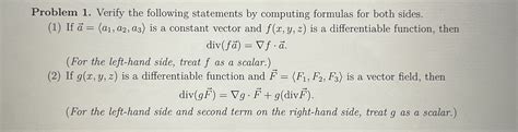 Solved Problem Verify The Following Statements By Chegg