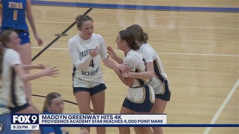 Providence Academy Star Maddyn Greenway Scores 4 000th Career Point