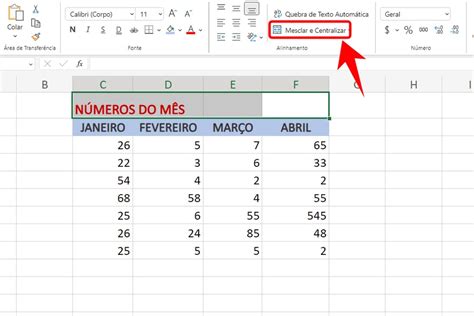 como mesclar células no excel aprenda em poucos passos