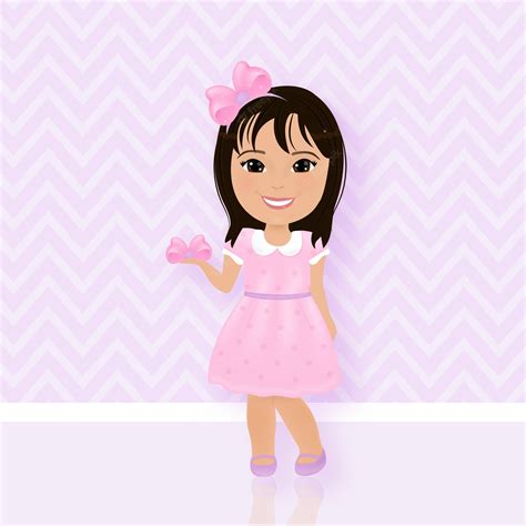 Premium Vector Cartoon Cute Girl Illustration Premium Vector