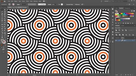 How To Create Overlapping Rings Pattern In Adobe Illlustrator Illustrator Tutorials Pattern