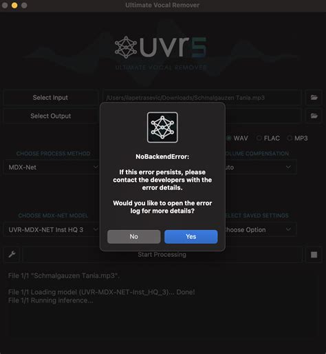 Problem With Ultimate Vocal Remover Issue Anjok Ultimatevocalremovergui GitHub