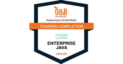 Java 301 Enterprise Java Maya Cadetship Program Credly