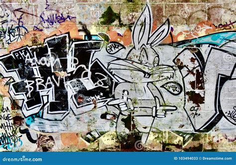 Graffiti Bugs Bunny Photo Stock éditorial Image Du Anomalies 103494033