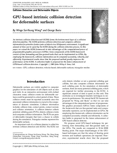 pdf gpu based intrinsic collision detection for deformable surfaces