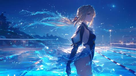 4k Hd Wallpaper Moonlit Serenity With Violet Evergarden