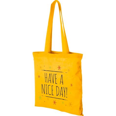Bolsas Personalizadas De Algodón Amarillo Natural 140