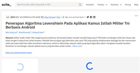 Penerapan Algoritma Levenshtein Pada Aplikasi Kamus Istilah Militer Tni