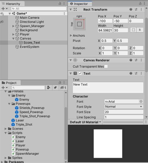 Score Text Ui Setup To Start With Ui I Right Click In The By Edythe