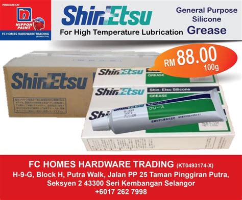 Shin Etsu Silicone Grease For High Temperature Lubrication Lazada