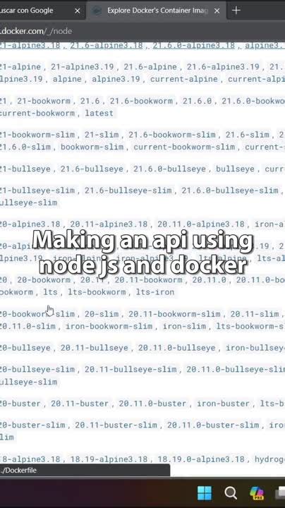 How To Make An Api With Docker And Nodejs Carlos Estrada Posted On