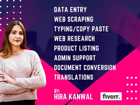 do data entry web scraping transcription web research by hiraa