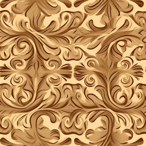 Premium Ai Image A Seamless Pattern Of Swirly Leaves And Scrolls On A