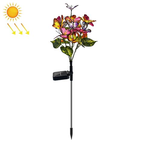 잔디 접지 플러그 조명 장식 야외 태양열 Led 정원 조명 모델 나비 꽃