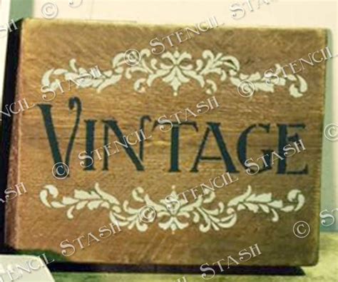 Stencil Vintage Scroll Script Furniture Signs Etsy