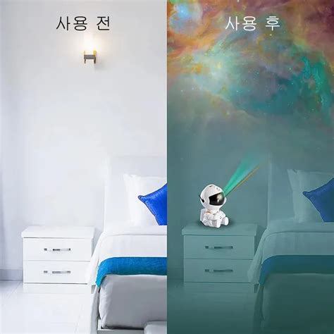 갤럭시 스타 프로젝터 Led 야간 조명 별이 빛나는 하늘 우주 비행사 프로젝터 램프 장식 침실 가정 장식 어린이 선물