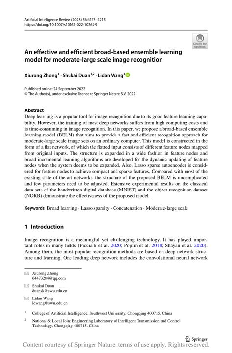 an effective and efficient broad based ensemble learning model for