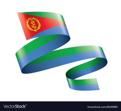 Eritrea Flag On A White Royalty Free Vector Image