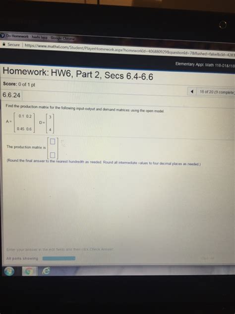 Solved Find The Production Matrix For The Following