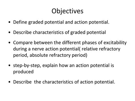 Ppt Graded Potential Action Potential Powerpoint Presentation Id