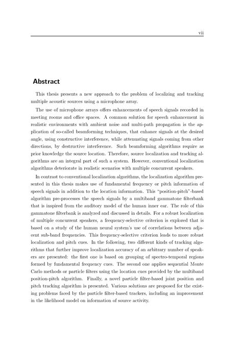 auditory inspired methods for multiple speaker localization and