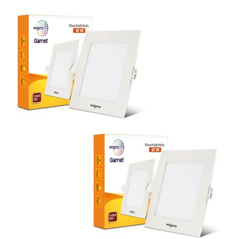 Wipro Garnet W Square LED Slim Plus Panel Warmwhite Light K Ultra Slim Design